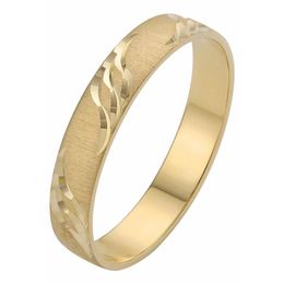 Firetti Kinder Trauring &raquo;Schmuck Geschenk Gold 375 Hochzeit Ehering "LIEBE" Welle&laquo; Made in Germany, wahlweise mit oder ohne Brillant gold