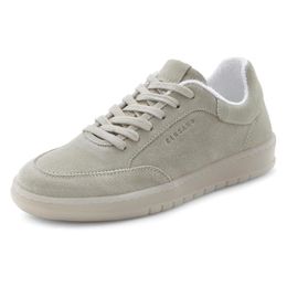 ELBSAND Damen Sneaker Schn&uuml;rhalbschuh, Freizeitschuh aus Leder mit Frottee Innenfutter beige 39