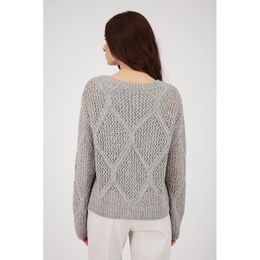 monari Damen Strickpullover &raquo;Pullover Ajour Paillette&laquo; Mit Rundhalsausschnitt beige 36