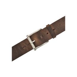 Mustang Herren Mustang Lederg&uuml;rtel mit Vintage-Look, Roll-Schlie&szlig;e, 4,5 cm braun