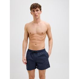 Jack & Jones Jack & Jones Herren Badeshorts &raquo;JPSTMAUI Badeshort mit elastischem Bund und normalem Schnitt&laquo; unifarben, modisch, slim fit, Polyester blau XS, N-Gr