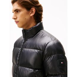 Tommy Hilfiger Herren Steppjacke &raquo;SHINY DOWN STAND PUFFER&laquo; Winterjacke, Outdoorjacke, gl&auml;nzende Oberfl&auml;che XL