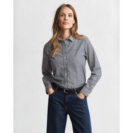 Gant Damen Hemdbluse &raquo;REG POPLIN STRIPED SHIRT&laquo; mit einer kleinen Logostickerei auf der Brust blau 36
