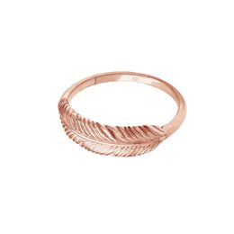 Elli Damen Fingerring &raquo;Silberring Feder 925 Sterling Silber&laquo; rosa