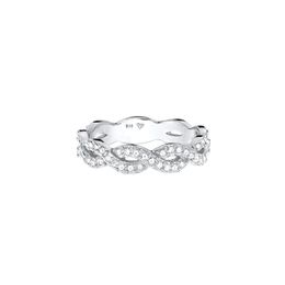 Elli Fingerring »Infinity Kristalle Unendlichkeit Liebe 925 Silber« Silber 56 mm Wunderschöner Infinity Ring für Damen