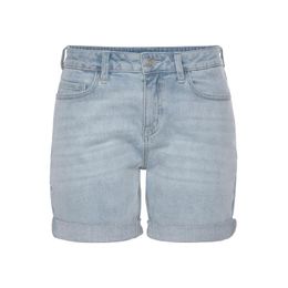 Vivance Damen Jeansshorts mit dezenter Waschung, Bermudas zum Krempeln, kurze Hose mit Stretch blau 38, N-Gr