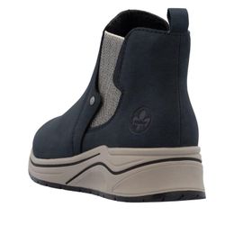 Rieker Damen Chelseaboots Boots, Stiefelette, High Top Sneaker, Keilboots mit Stretcheinsatz blau 40