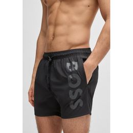 BOSS Herren BOSS Badeshorts &raquo;Octopus&laquo; Mit BOSS Logoschriftzug, elastischer Taillenbund mit Kordel grau XXL (56), N-Gr