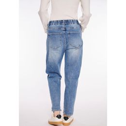 Haily's Haily&rsquo;s Damen HaILY&rsquo;S High-waist-Jeans &raquo;LG HW C JN Mirell&laquo; mit Gummizug am Bund blau M (38), N-Gr
