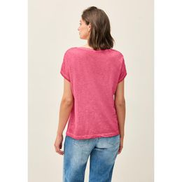 Cecil Damen T-Shirt mit Knopfdetails an der Schulter rot XS (36)