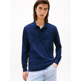 Tommy Jeans Herren Poloshirt &raquo;TJM SLIM PLACKET POLO LS EXT&laquo; mit Logostickerei blau XXL