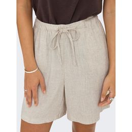Only Damen Only Shorts &raquo;ONLSIESTA MW PULL-UP LIN BL SHORTS NOOS&laquo; loose fit, Jersey, Viskosemischung, elastischer Bund, unifarben gelb S (36), N-Gr