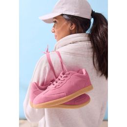 ELBSAND Herren Sneaker &raquo;Freizeitschuh, Schn&uuml;rschuh&laquo; Retro Sneaker, Lederschuh, Schn&uuml;rhalbschuh aus Leder Unisex pink 46