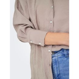 Only Damen Only Hemdbluse &raquo;ONLZAZIMA L/S LOOSE SHIRT WVN NOOS&laquo; silber XS