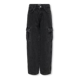 Kids Only M&auml;dchen KIDS Only Cargojeans &raquo;KOGHARMONY WIDE CRGO CARROT AZG659 NOOS&laquo; schwarz 146, N-Gr