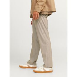 Jack & Jones Jack & Jones Herren Stoffhose &raquo;JPSTKANE &ndash; L&auml;ssige Hose mit B&uuml;ndchen, pflegeleicht und relaxed&laquo; meliert, modisch, relaxed fit, Web beige L, N-Gr