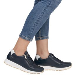Remonte Damen Keilsneaker , Freizeitschuh, Halbschuh, Schn&uuml;rschuh mit seitlichem Rei&szlig;verschluss blau 39