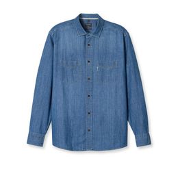 OLYMP Damen OLYMP Jeanshemd &raquo;Casual Kentkragen&laquo; Modern Fit, Kentkragen blau XXL, N-Gr