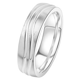 DOOSTI Unisex DOOSTI Trauring &raquo;Schmuck Geschenk Edelstahl Trauring Ehering Partnerring LIEBE&laquo; Made in Germany, wahlweise mit oder ohne Zirkonia silber