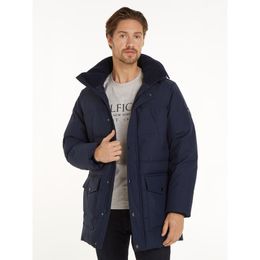 Tommy Hilfiger Herren Parka &raquo;ROCKIE UTILITY PARKA&laquo; mit Kapuze Winterjacke, Outdoorjacke hoch geschlossen, Stehakragen mit Fellimitat blau M