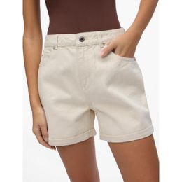 V&eacute;ro Moda Vero Moda Damen Jeansshorts &raquo;VMZURI HR LOOSE SHORTS MIX NOOS&laquo; beige XS (34), N-Gr