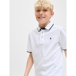 Jack & Jones Jack & Jones Junior Jungen Poloshirt &raquo;JJEPAULOS POLO SS NOOS JNR&laquo; wei&szlig; 152