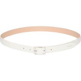 Calvin Klein Jeans Damen Lederg&uuml;rtel &raquo;CLASSIC SQUARE BUCKLE BELT 20MM&laquo; Gr&ouml;&szlig;enverstellbar wei&szlig;