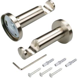 Liedeco Gardinenstange &raquo;CELZYLIN01SG1L&laquo; &Oslash; 25 mm 1 l&auml;ufig-l&auml;ufig Fixma&szlig; 1-l&auml;ufig im Fixma&szlig; &Oslash; 25 mm silber Metall
