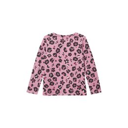 s.Oliver Junior M&auml;dchen s.Oliver Junior Langarmshirt mit All-over-Print und Wendepailletten, f&uuml;r Girls rosa 140