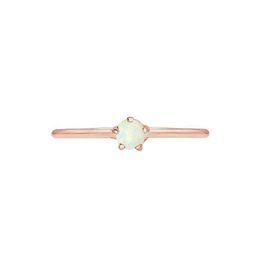 Elli Damen Fingerring &raquo;Silberring mit synth. Opal rund 925er Silber&laquo; rosa