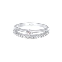 Elli Damen Fingerring &raquo;Zirkonia Solit&auml;r Verlobung 925 Silber&laquo; silber