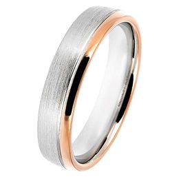 DOOSTI Unisex DOOSTI Trauring &raquo;Schmuck Geschenk Silber 925 Trauring Ehering Partnerring LIEBE&laquo; Made in Germany - wahlweise mit oder ohne Zirkonia rosa