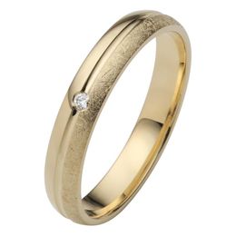 Firetti Unisex Trauring &raquo;Schmuck Geschenk Gold 750 Hochzeit Ehering "LIEBE"&laquo; Made in Germany, wahlweise mit oder ohne Brillant gold