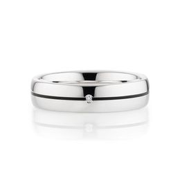 Bruno Banani Unisex Trauring &raquo;Schmuck Geschenk Ehering Hochzeit Damenring Herrenring&laquo; wahlweise mit oder ohne Brillant, Made in Germany silber