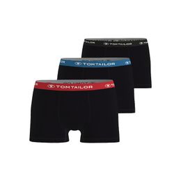 Tom Tailor Boxershorts »Buffer« 3er Pack, weich, bequem, basic, eng, Logobund, Baumwollmix schwarz-dunkel-uni M M Herren Hip Pants von Tom Tailor
