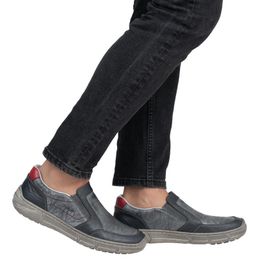 Rieker Herren Slipper , Slip on Sneaker, Halbschuh, Freizeitschuh mit Schaftrandpolsterung blau 44