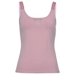 active by Lascana LASCANA ACTIVE Funktionsshirt mit beschrifteten Trägern und Mesh-Einsatz altrosa XS (32/34) XS (32/34) Performance-Top mit Teilungsnähten