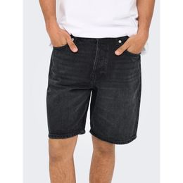 Only & Sons Only & Sons Herren ONLY & SONS Shorts &raquo;ONSEDGE BLACK 2047 TAI DNM SHORTS&laquo; schwarz XXL, N-Gr