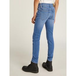 Calvin Klein Jeans M&auml;dchen Skinny-fit-Jeans &raquo;MR SKINNY ESS WASHED BLUE DENIM&laquo; f&uuml;r Kinder bis 16 Jahre mit Logopatch blau 4 (104), N-Gr