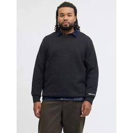 Jack & Jones PlusSize Jack & Jones Plussize Herren Jack & Jones PlusSize Strickpullover &raquo;JORNORREBRO KNIT CREW NECK PLS&laquo; schwarz 4XL