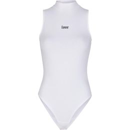 MISS TEE Body »Love Ladies Sleeveless Turtleneck Body« white S - US-Größen US-Größen S Figurnaher Body mit Stehkragen, ärmelloser Schnitt und...