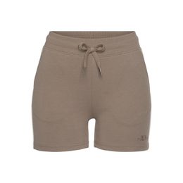 H.I.S. H.I.S Damen Shorts mit seitlicher wei&szlig;er Paspel braun 32/34, N-Gr