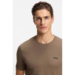 BOSS Herren BOSS Pyjamaoberteil &raquo;Waffle T-Shirt&laquo; braun S