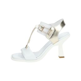 Nero Giardini Damen High-Heel-Sandalette &raquo; Sandalen Leder/Textil&laquo; wei&szlig; 37