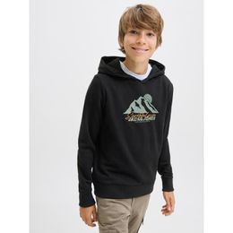 Jack & Jones Jack & Jones Junior Jungen Kapuzensweatshirt &raquo;JJSUN SWEAT HOOD JNR&laquo; schwarz 140