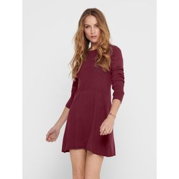 Only Damen Only Strickkleid &raquo;ONLALMA L/S O-NECK DRESS KNT NOOS&laquo; rot S, N-Gr
