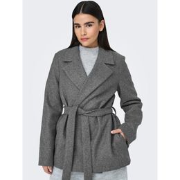 Only Kurzmantel »ONLALVILDA LIFE SHORT WRAP COAT OTW« Medium Grey Melange S S Mantel von Only