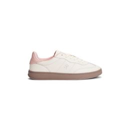 Tommy Hilfiger Damen Plateausneaker &raquo;TH PREMIUM HERITAGE SNEAKER&laquo; , Freizeitschuh, Halbschuh, Schn&uuml;rer mit Kontrastbesatz an der Ferse rosa 40