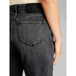 Calvin Klein Jeans Damen Straight-Jeans &raquo;HIGH RISE STRAIGHT&laquo; in schwarzer Waschung schwarz 31, L&auml;nge 30