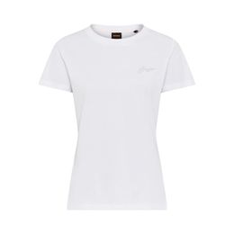 BOSS Orange Damen BOSS Orange T-Shirt &raquo;Esogo Premium Damenmode&laquo; mit Rundhals, Strassapplikation wei&szlig; XL (42)